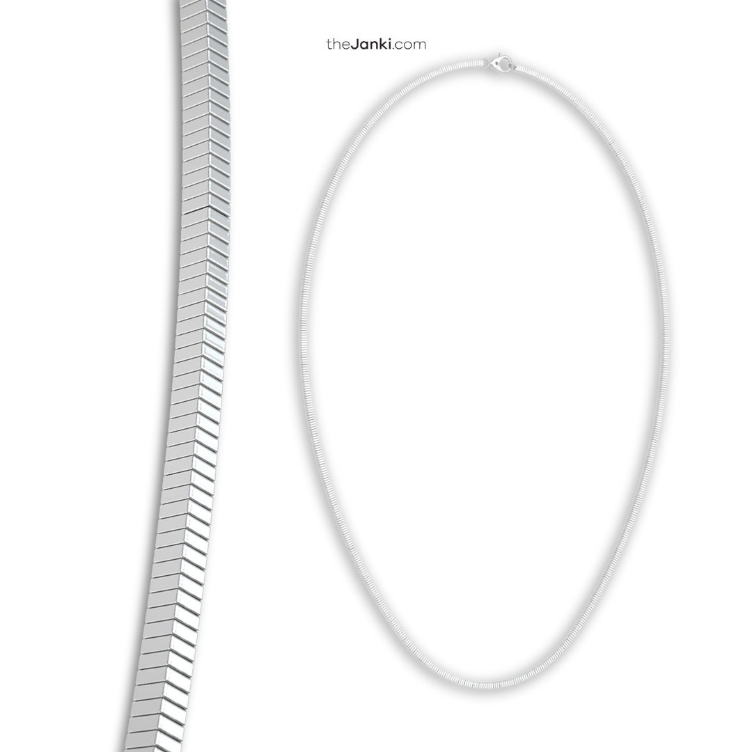 Janki 925 Sterling Silver Golden Essential Jane Chain | Refined ...