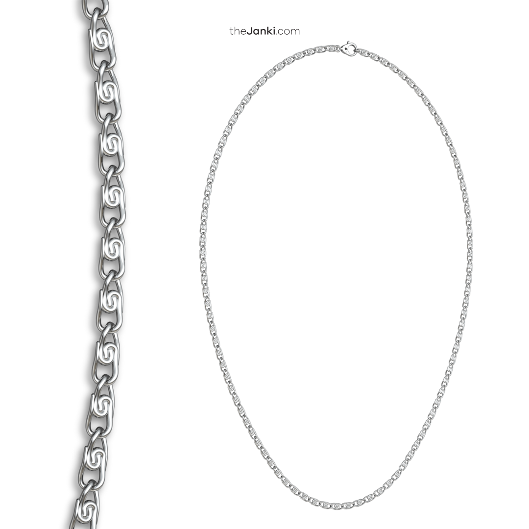 Janki 925 Sterling Silver Classic Couple Chain | Polished – thejanki.com