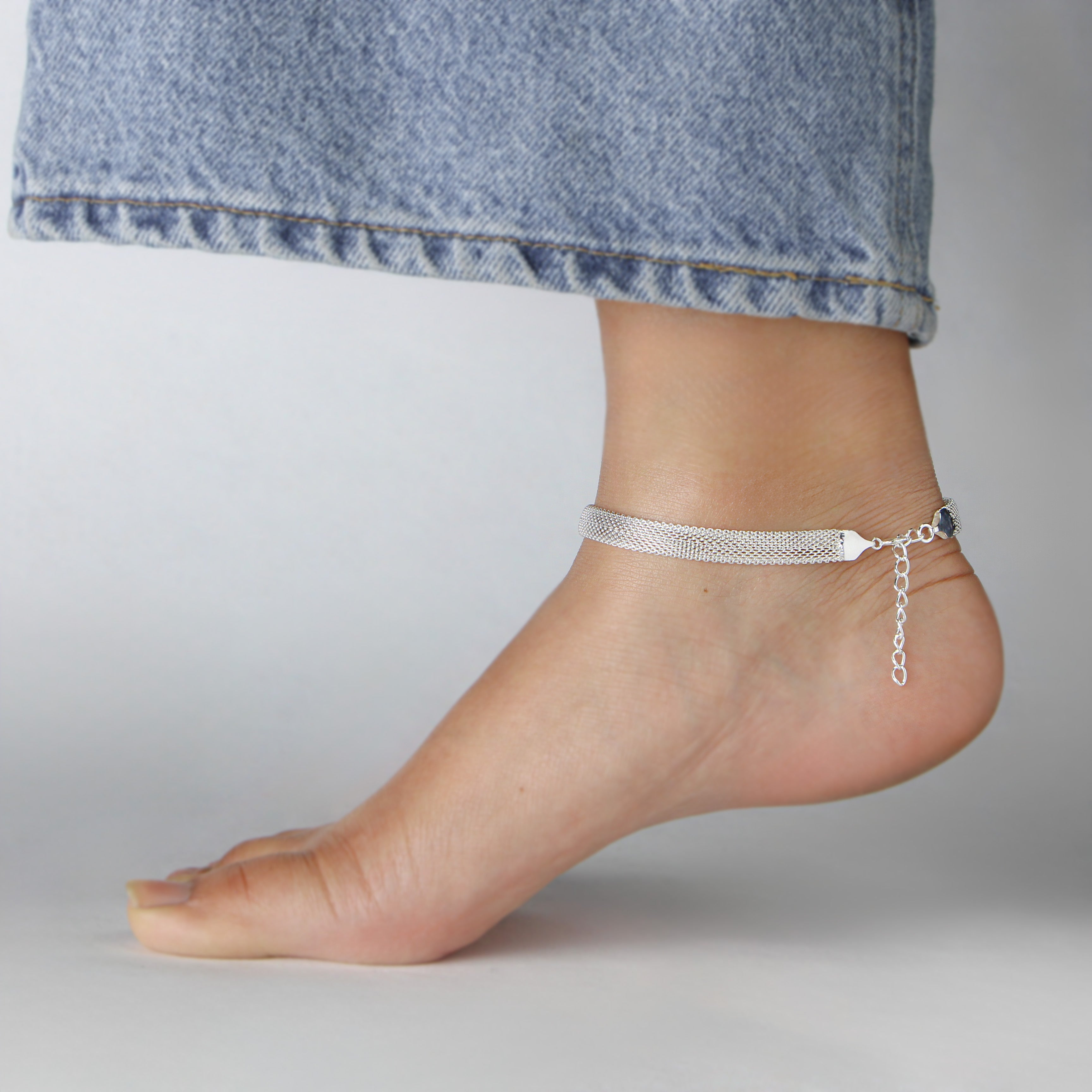 Italian Flat Mesh Anklet – thejanki.com