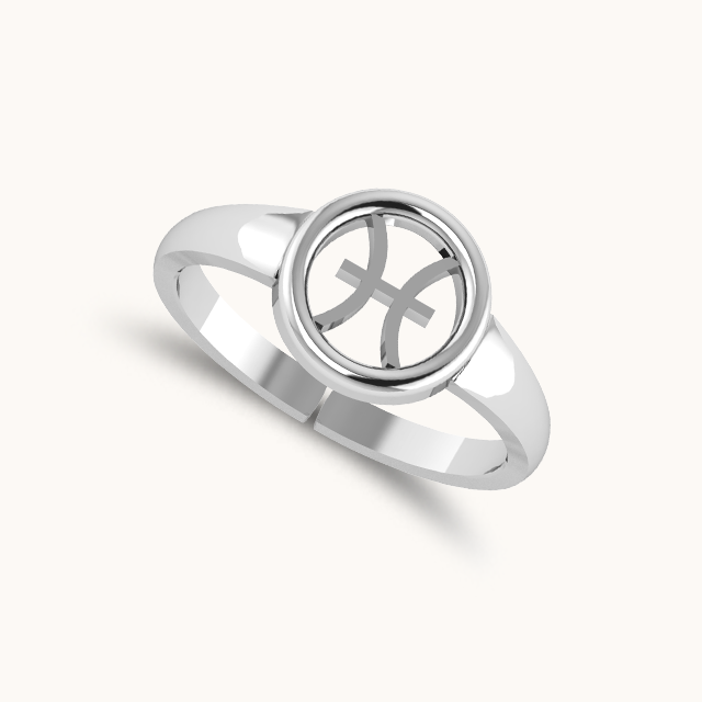 Pure 925 Silver Personalised Zodiac Aquarius Ring by Janki – thejanki.com