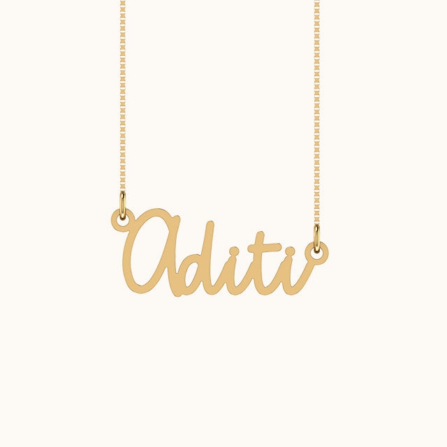 custom Prestige Glam Name Necklace of Aditi by Janki – thejanki.com