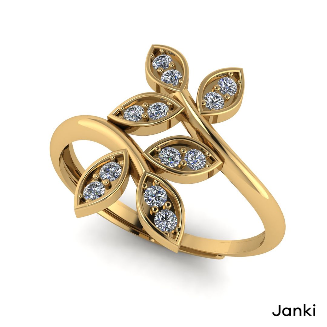 Janki 925 Sterling Silver Leaf Ring | Timeless – thejanki.com
