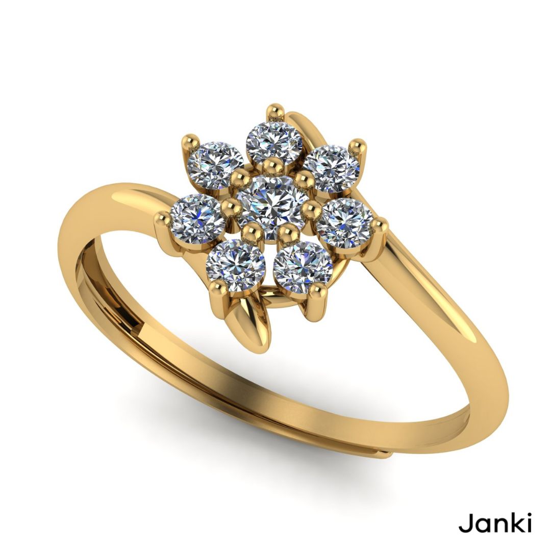 Janki 925 Sterling Silver Cluster Ring | Chic – thejanki.com